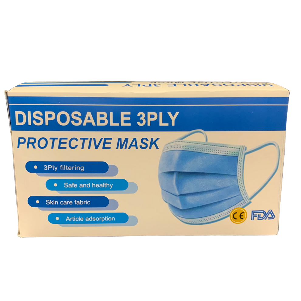Blue Disposable 3-Ply Mask - 50ct – Guardian Outfitters